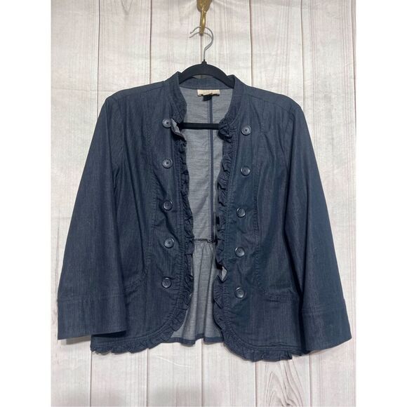 LOFT | Jackets & Coats | Loft Bluedenim Jacket Size Medium | Poshmark
